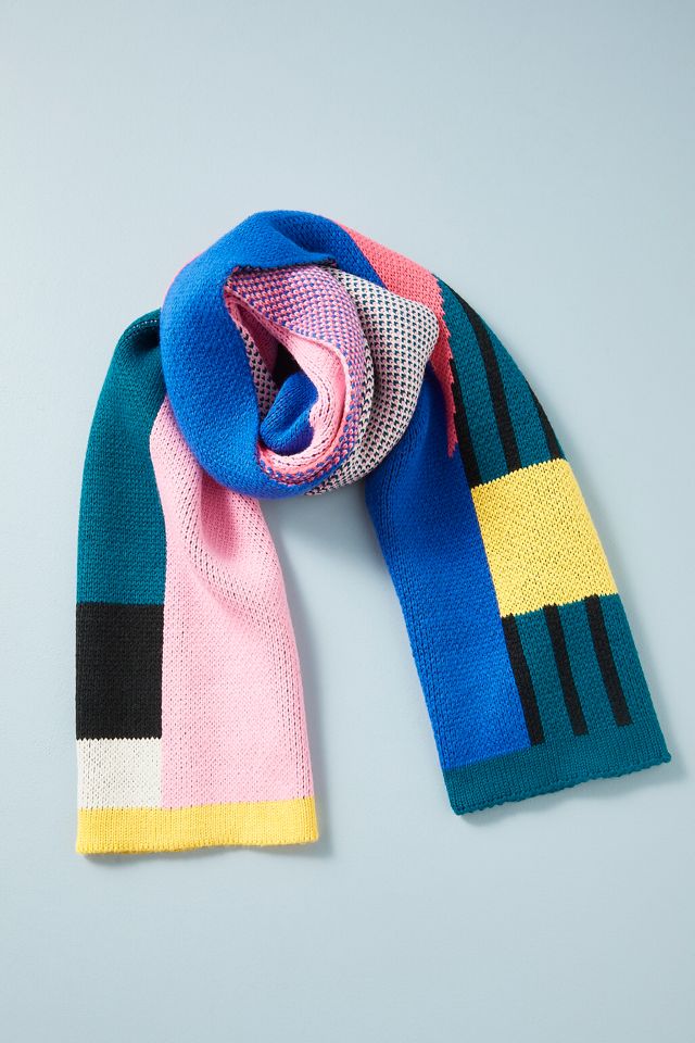 Miss Pom Pom Colour-Block Scarf | Anthropologie UK