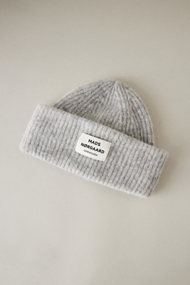 Mads Norgaard Ribbed Logo Beanie Hat | Anthropologie UK
