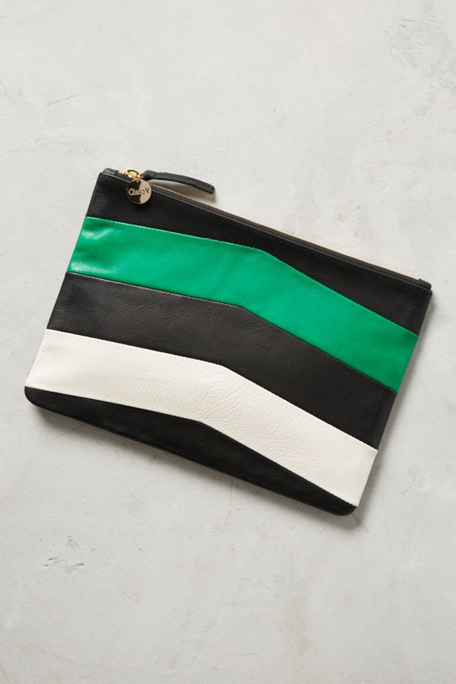 Clare V. Chevron Wave Pouch | Anthropologie