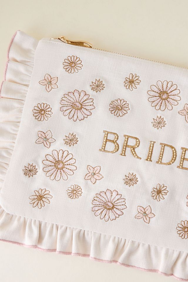 Elizabeth Scarlett Bride Embroidered Pouch | Anthropologie UK