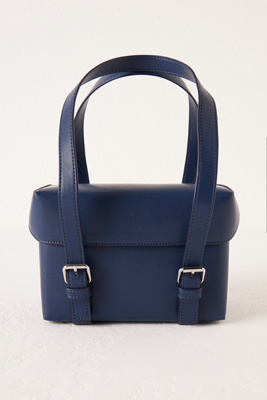 Faux-Leather Buckle Strap Box Bag | Anthropologie UK
