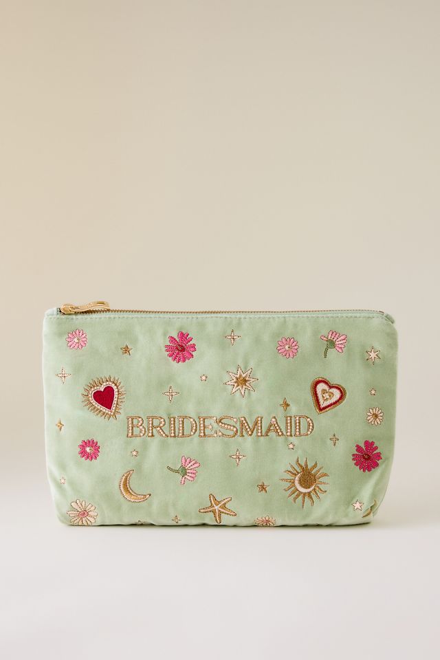 Elizabeth Scarlett Bride Embroidered Pouch | Anthropologie UK