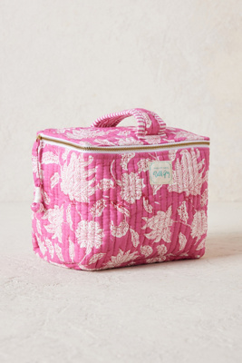 Dilli Grey Floral Toiletry Bag | Anthropologie UK