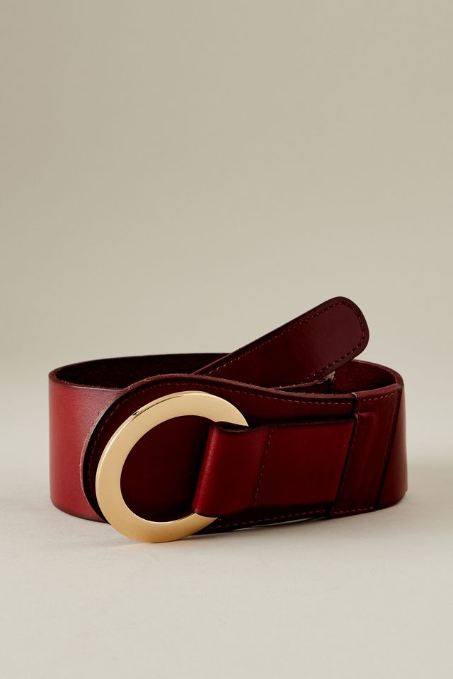 Circle Buckle Leather Belt | Anthropologie UK