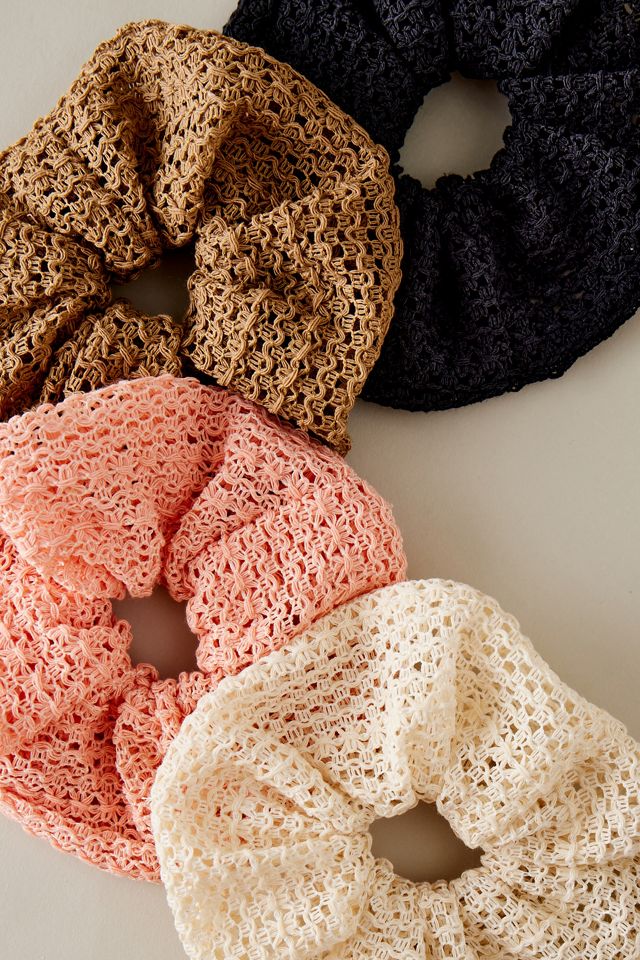 Large Crochet Hair Scrunchies, Set of 2 | Anthropologie UK