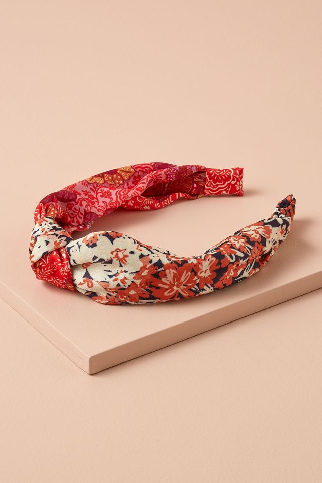 Kachel Mixed Print Knot Headband Anthropologie Uk