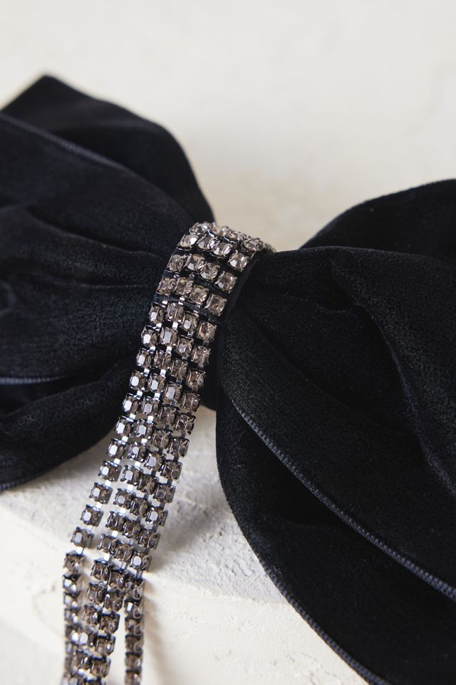 Velvet Chainmail Bow Barrette | Anthropologie UK