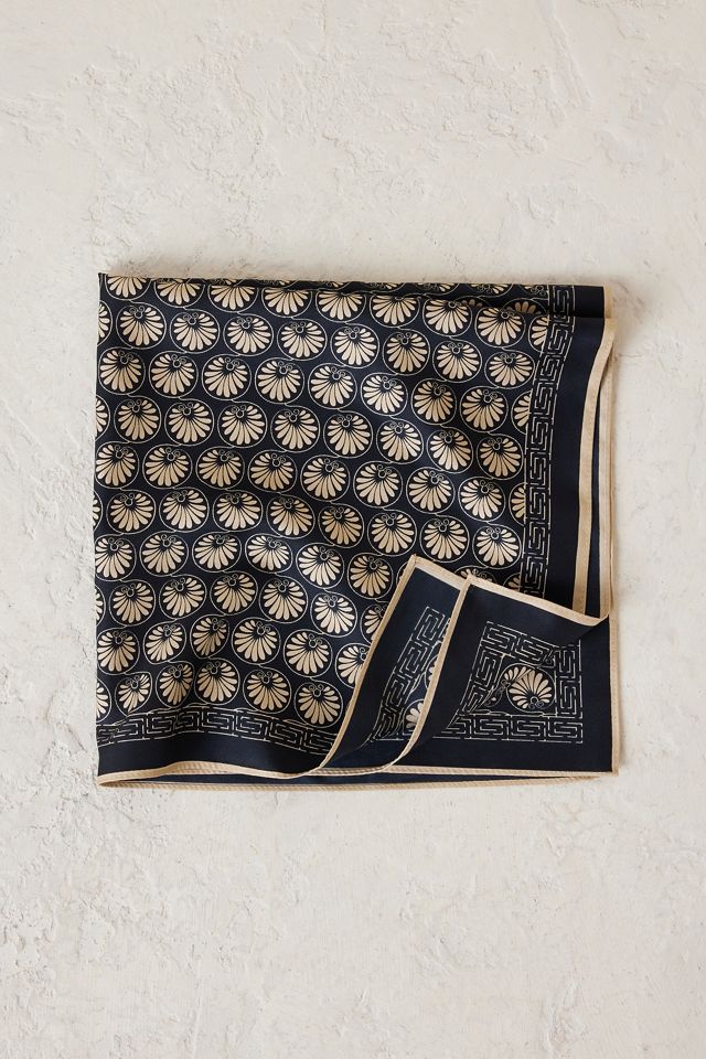 Patterned Square Satin Scarf | Anthropologie UK