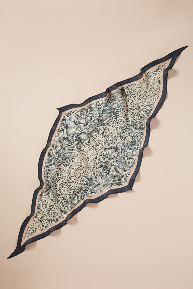 Snake-Print Silk Neck Scarf | Anthropologie UK