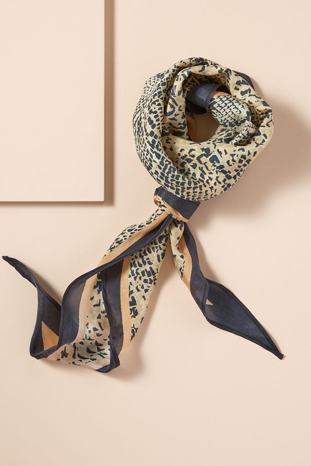 Snake-Print Silk Neck Scarf | Anthropologie UK