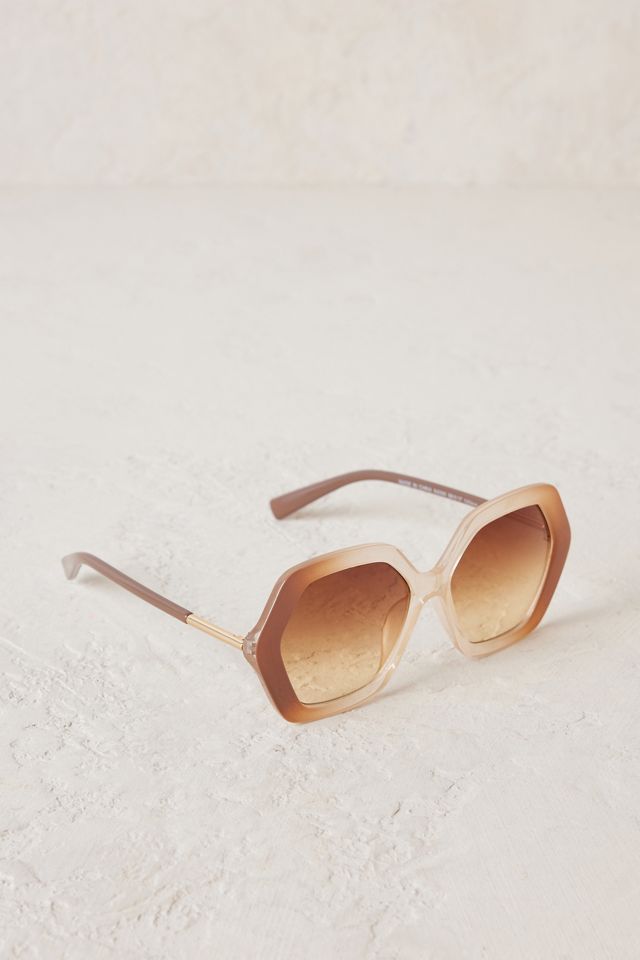 Two-Tone Geometric Sunglasses | Anthropologie UK
