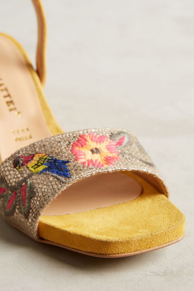 Paolo Mattei Embroidered Heels | Anthropologie