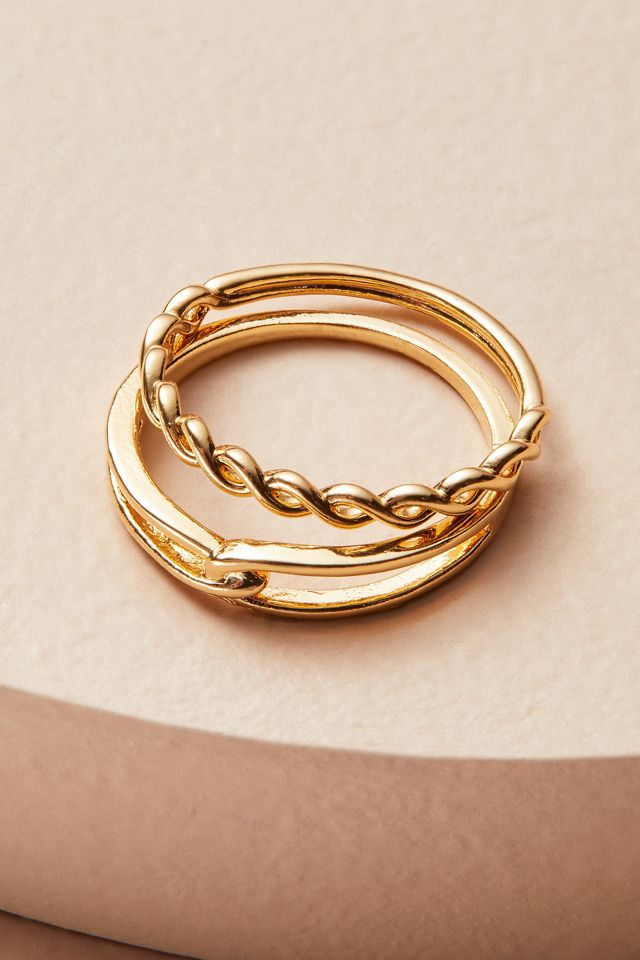 Set of 2 Loop Rings | Anthropologie UK
