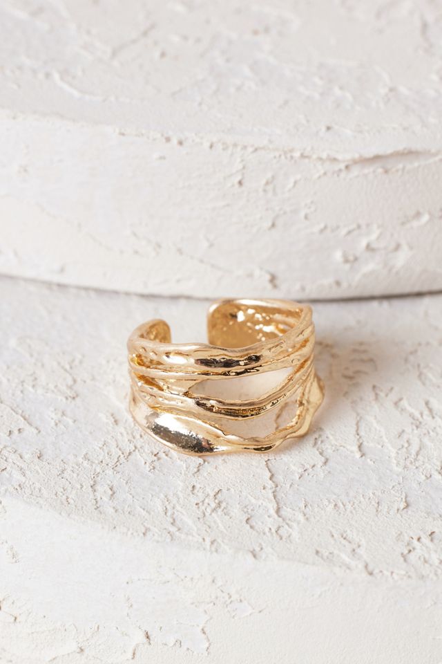 Sculptural Wavy Ring | Anthropologie UK