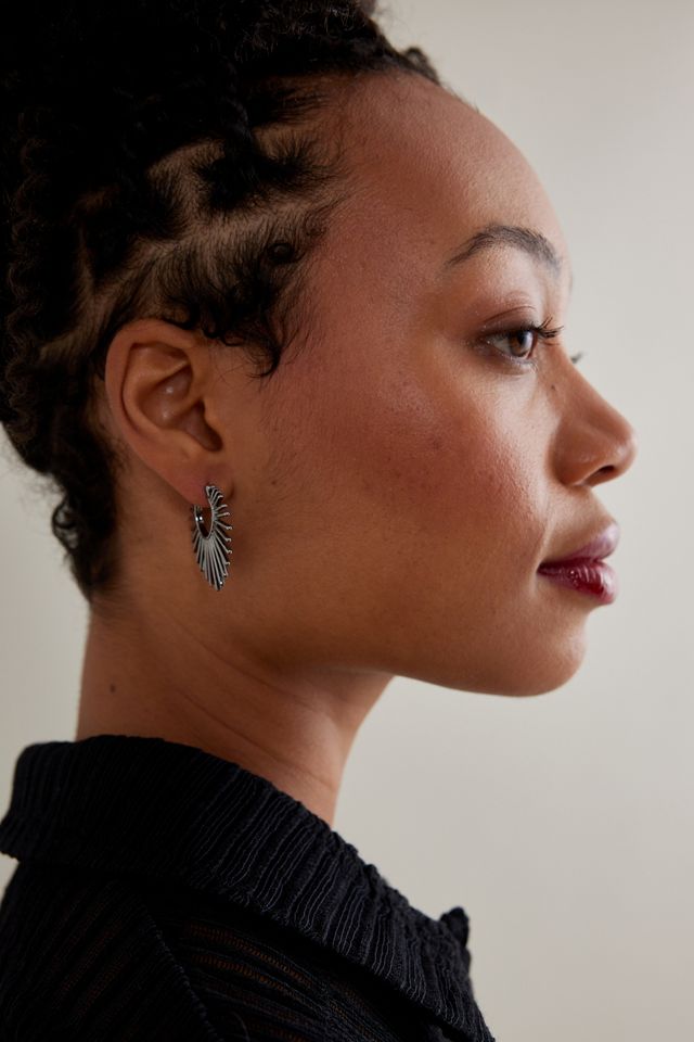 Gold-Plated Sun Spike Hoop Earrings | Anthropologie ES