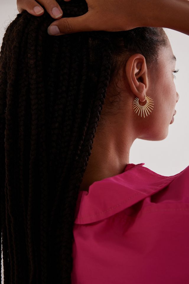 Orecchini a cerchio Sun Spike placcati in oro | Anthropologie IT