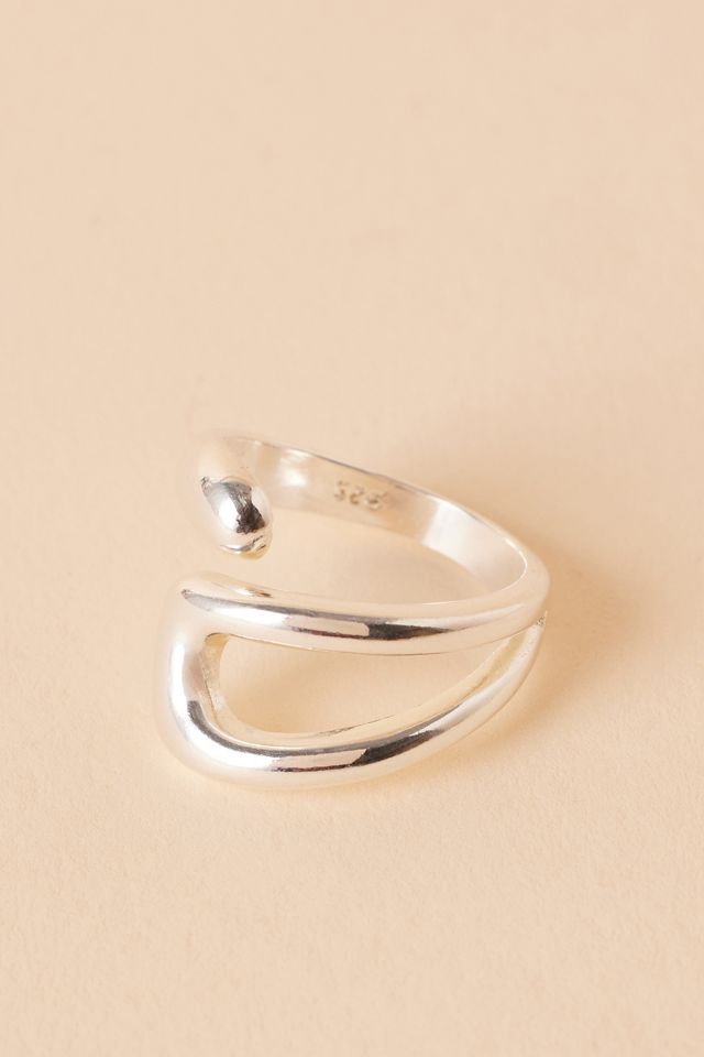 Silver Abstract Adjustable Ring | Anthropologie UK
