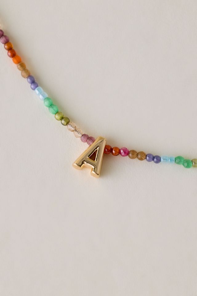 Perlenverzierte Monogramm-Halskette | Anthropologie DE
