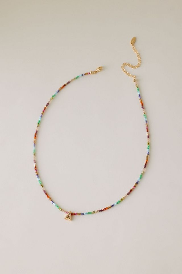 Perlenverzierte Monogramm-Halskette | Anthropologie DE