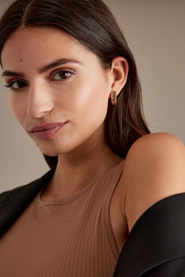 Multi-Ridge Hoop Earrings | Anthropologie UK