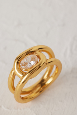 Shyla Gold-Plated Anya Chunky Ring | Anthropologie UK