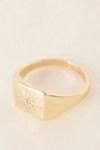 Crystal Square Signet Ring | Anthropologie UK