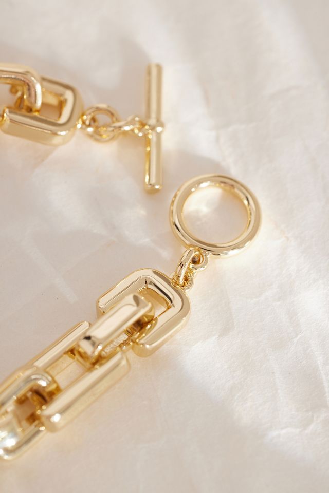 Pulsera Gruesa de Cadena Cuadrada con Barra en T | Anthropologie ES