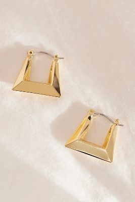 Small Angular Hoop Earrings | Anthropologie UK