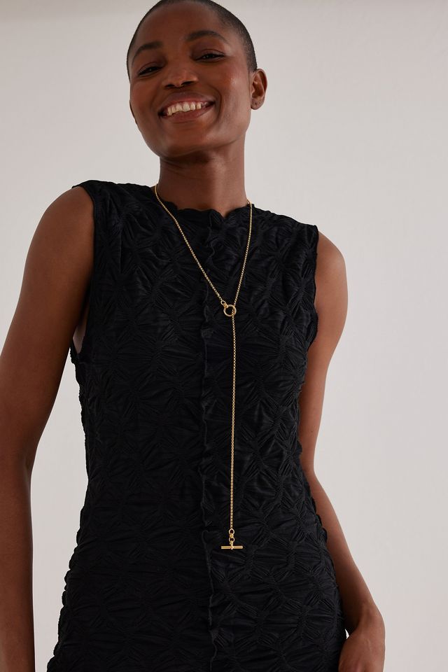 Tilly Sveaas Gold-Plated Lariat T-Bar Necklace | Anthropologie DE