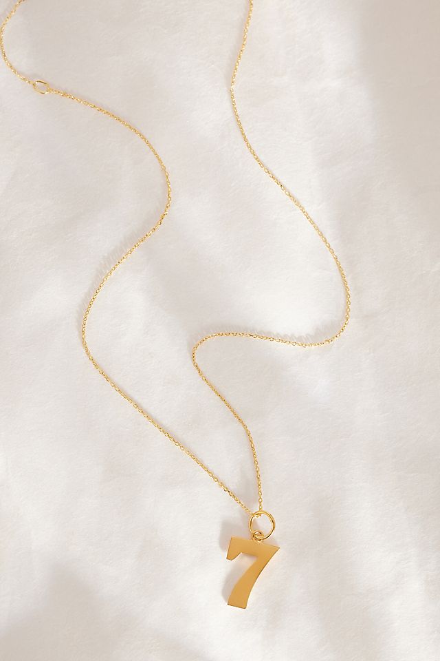 Tilly Sveaas Gold-Plated Lucky No. 7 Trace Chain Necklace Tilly Sveaas Gold-Plated Lucky No. 7 Trace Chain Necklace