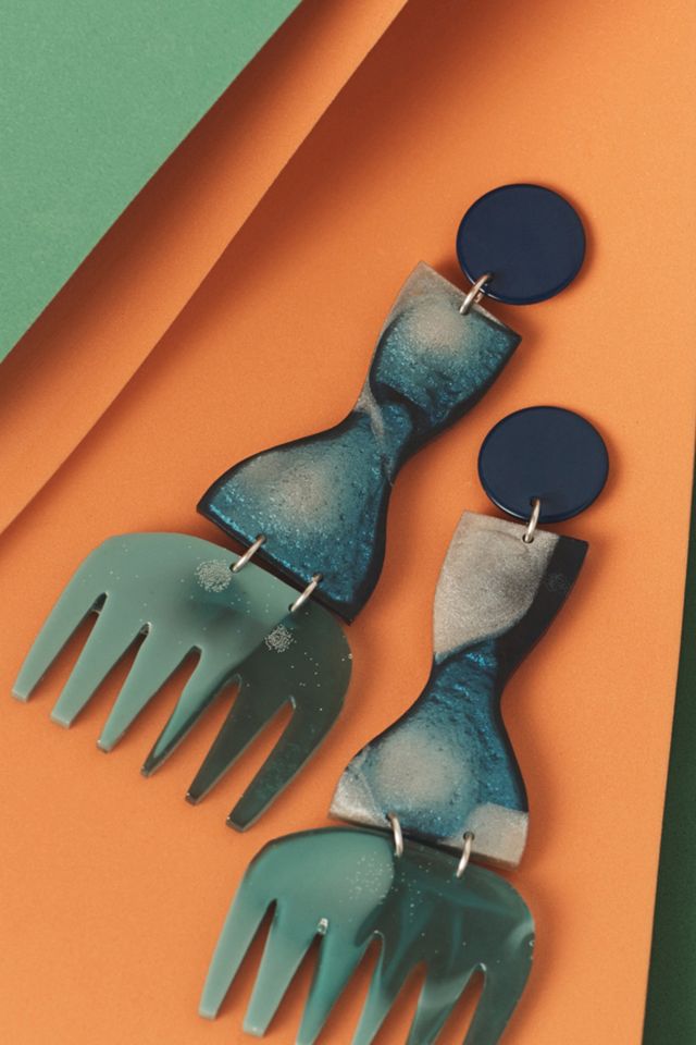Curve & Comb Drop Earrings | Anthropologie