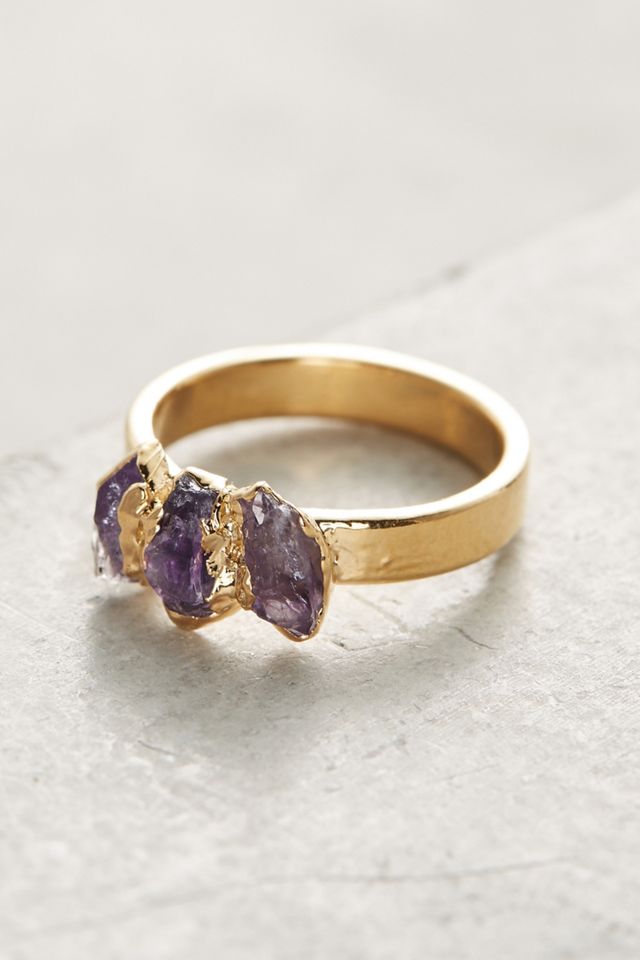Raw Amethyst Ring | Anthropologie