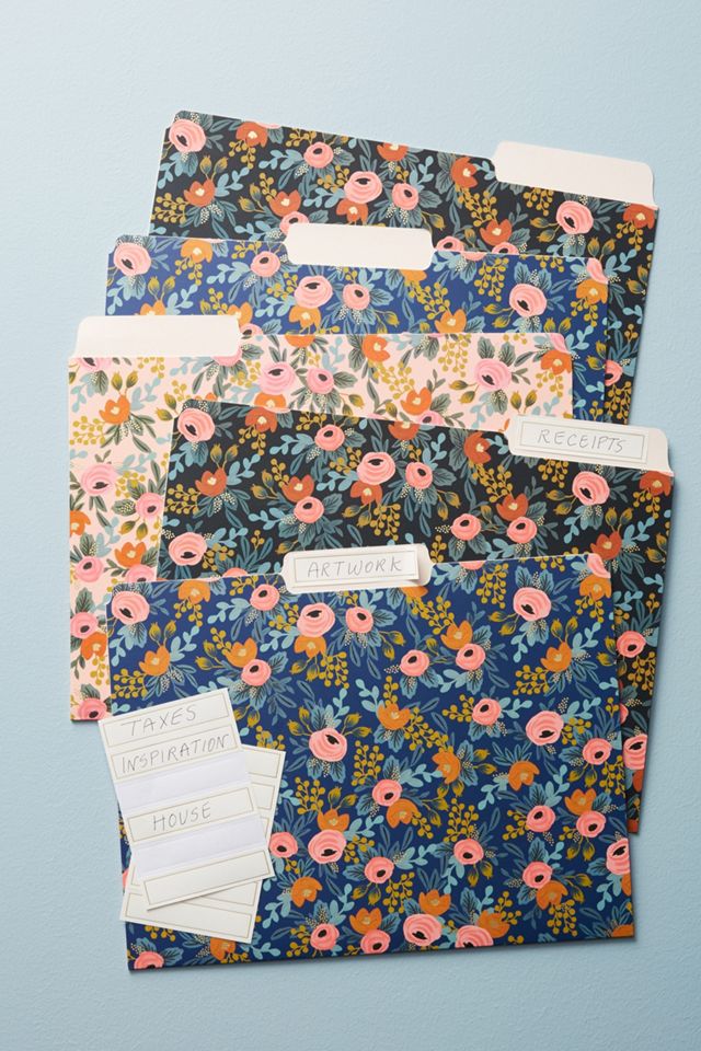 Rifle Paper Co. Penned Posies File Folder Set | Anthropologie