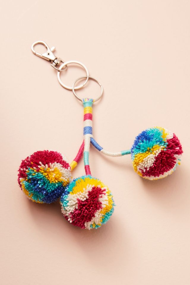 Mykonos Pom Keychain | Anthropologie