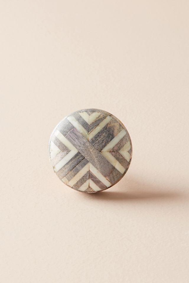 Marquetry Inlay Knob | Anthropologie UK