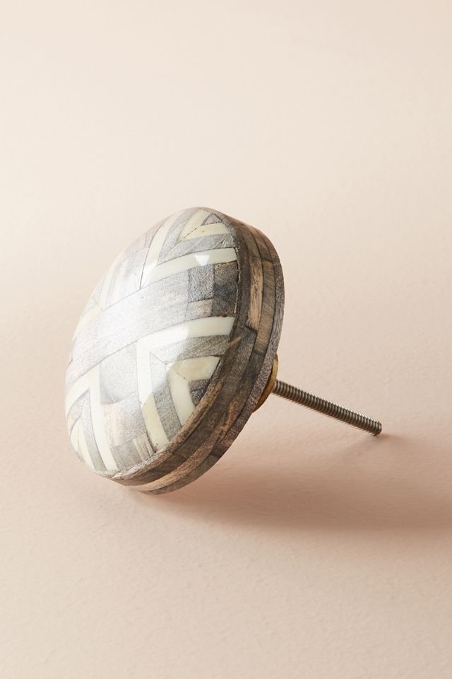 Marquetry Inlay Knob | Anthropologie UK
