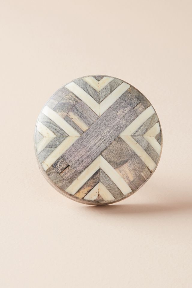 Marquetry Inlay Knob | Anthropologie UK