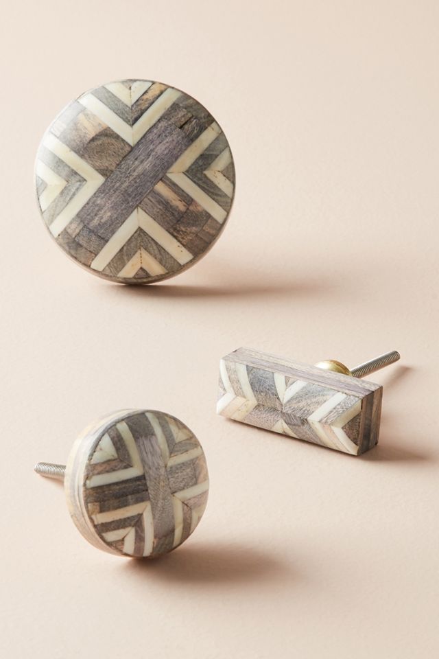 Marquetry Inlay Knob | Anthropologie UK