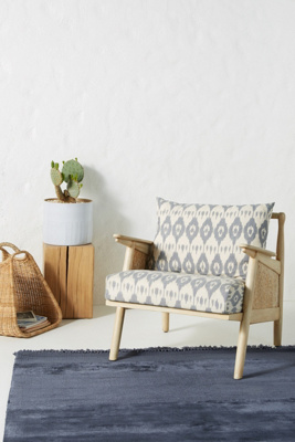 Ikat-Printed Cane Chair | Anthropologie UK