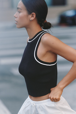 Daily Practice High-Neck Crop Top | Anthropologie
