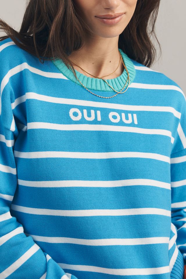 Sundry Oui Oui Colorblock Long-Sleeve Pullover | Anthropologie