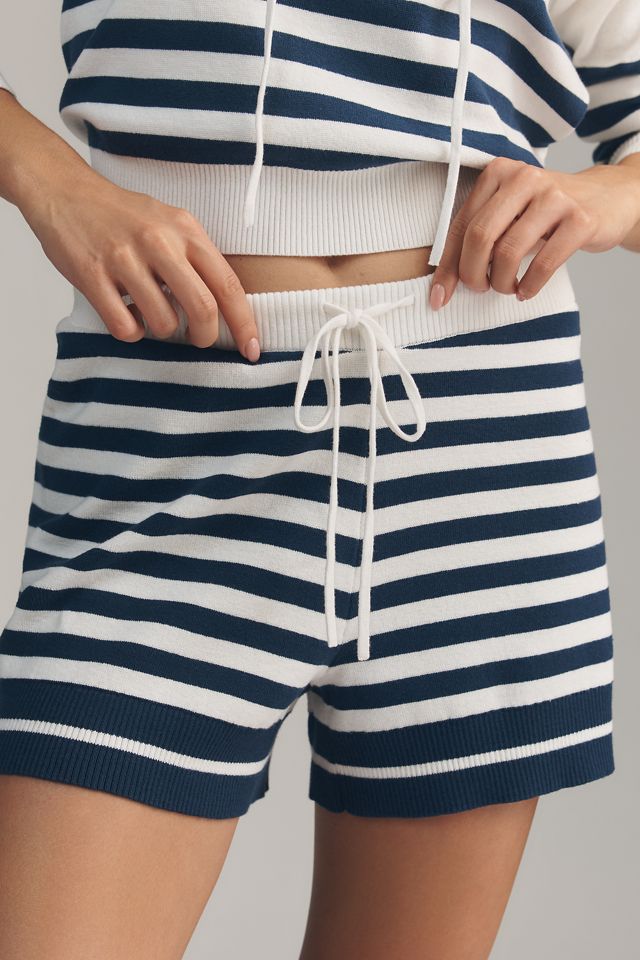 Sundry French Stripe Drawstring Shorts | Anthropologie