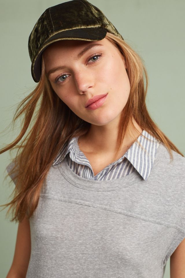 Crushed Velvet Baseball Cap | Anthropologie