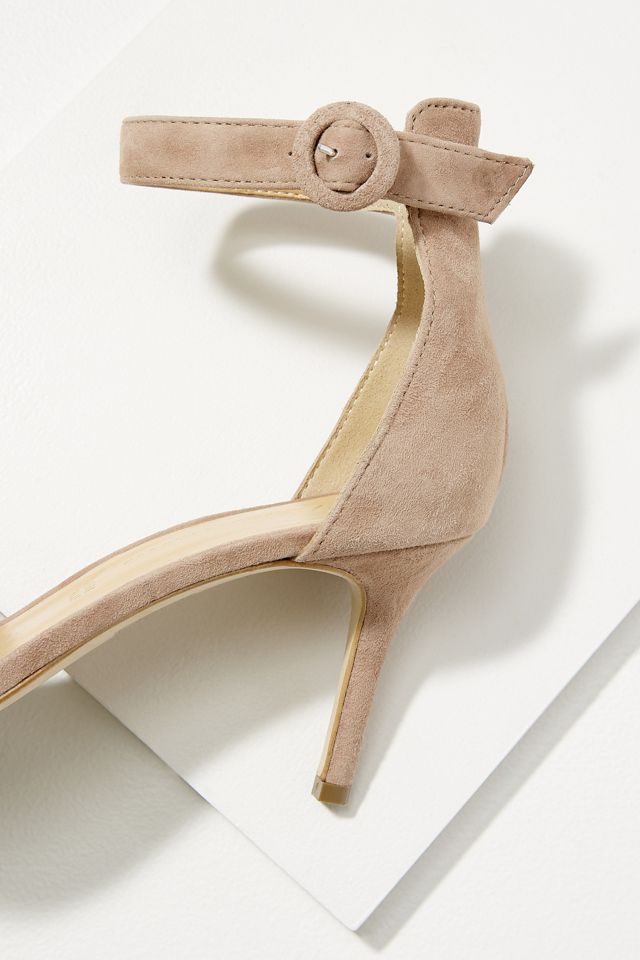 Paolo Mattei Ruffled-Suede Heels | Anthropologie UK