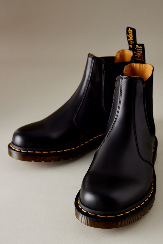 Dr. Martens 2976 Yellow-Stitch Smooth Leather Chelsea Boots ...