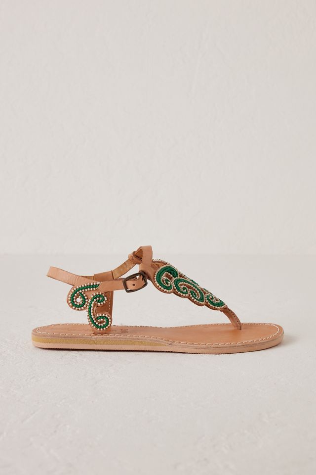 Laidback London Paisley Toe-Post Sandals | Anthropologie UK