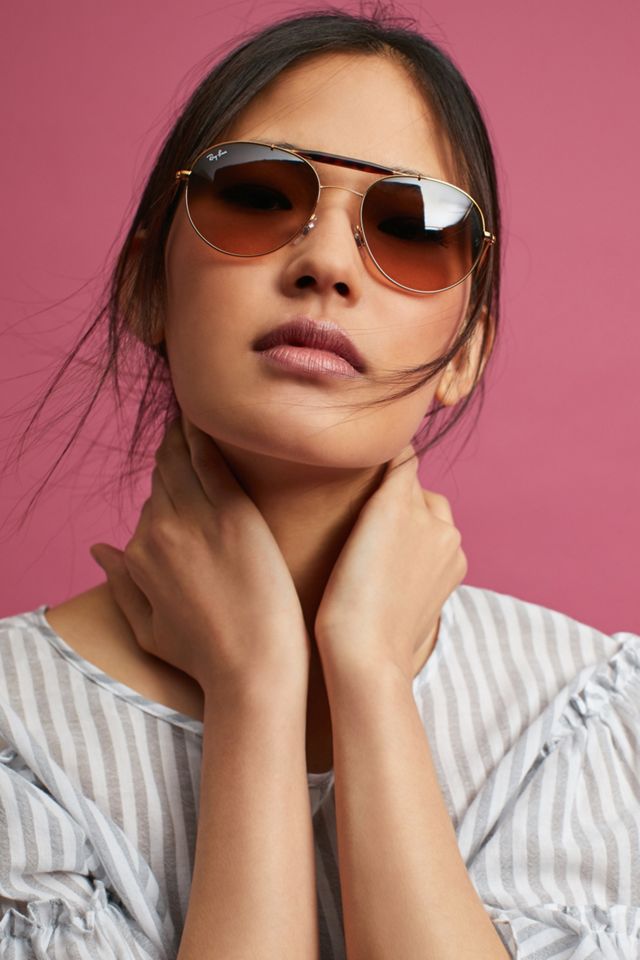 Ray Ban Brow Bar Classic Aviator Sunglasses Anthropologie