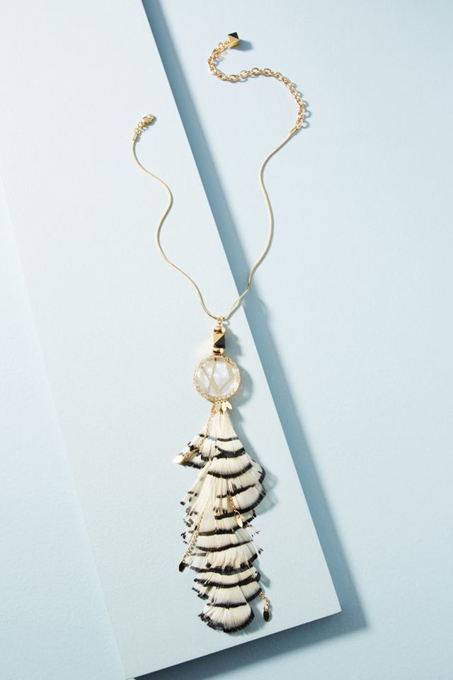 Ray Feather Pendant Necklace | Anthropologie