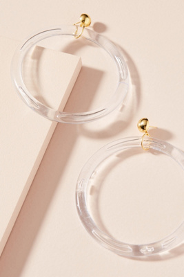 Oversized Lucite Hoop Earrings | Anthropologie