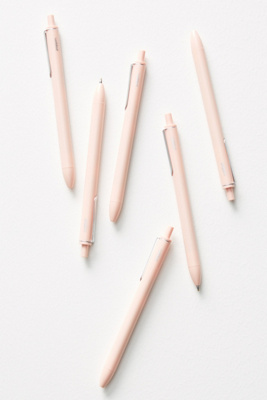 Poppin Blush Retractable Gel Pen Set | Anthropologie